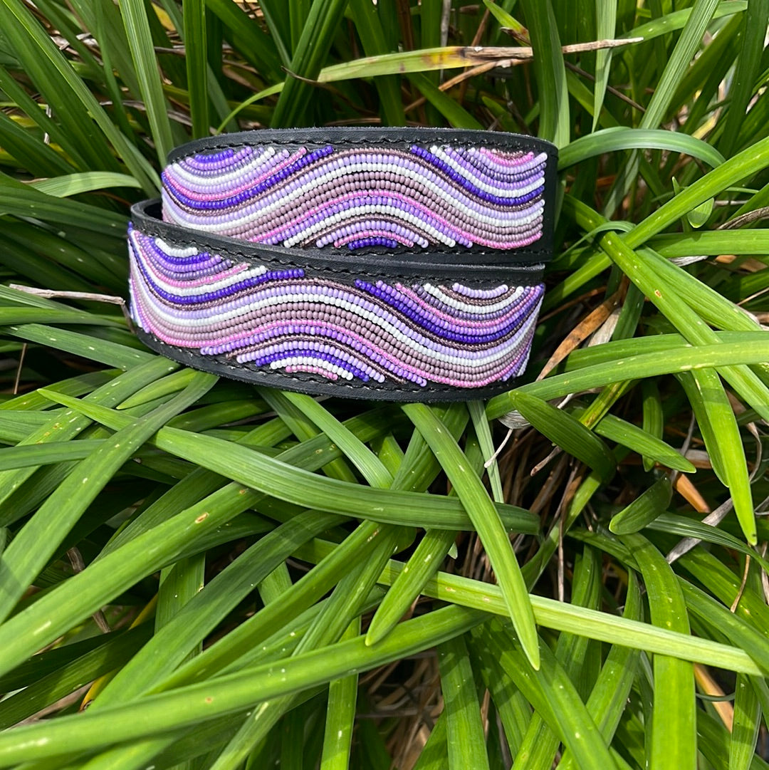 TKC The Purple Wave Belt Wide Width - Silver Buckle – The Kenyan Collection